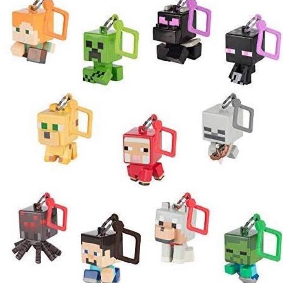 Minecraft | Toys | Minecraft Bobble Mobs Key Chain Blind Box Series ...